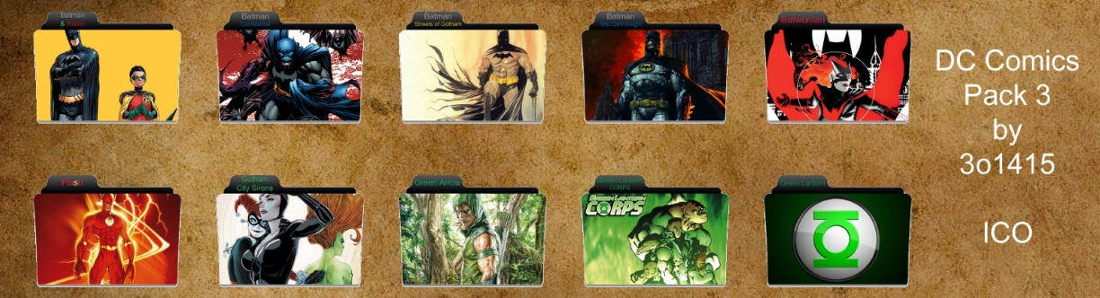 DC Comics Folder Icons 3 by 3o1415 on DeviantArt