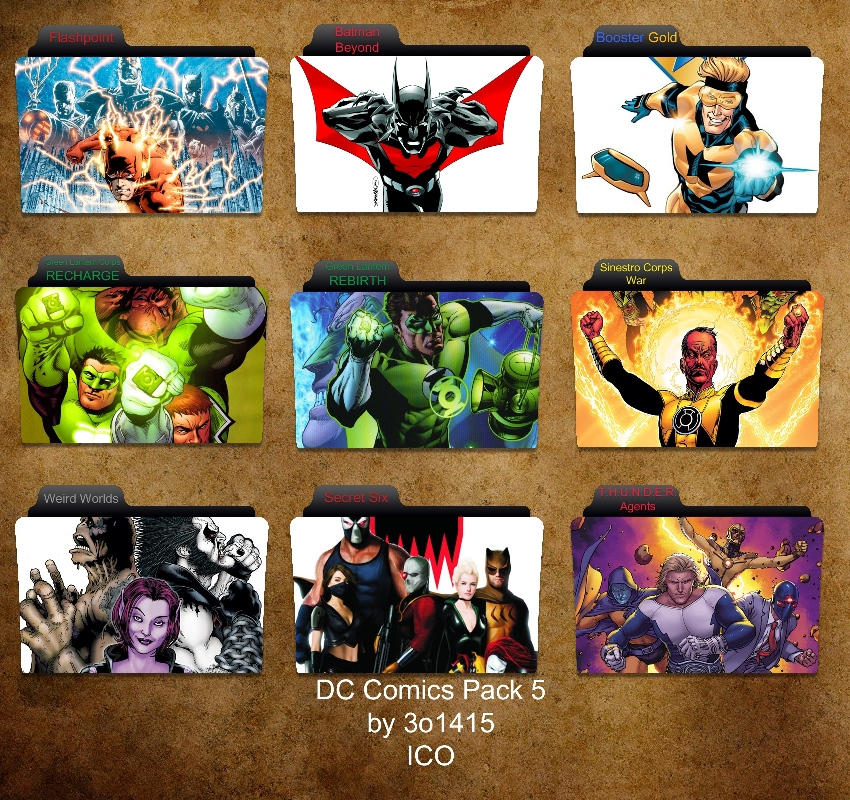 DC Comics Folder Icons 5 by 3o1415 on DeviantArt
