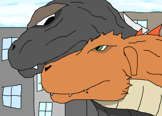 MosuGoji and Komodosaurus by TheSpiderAdventurer on DeviantArt