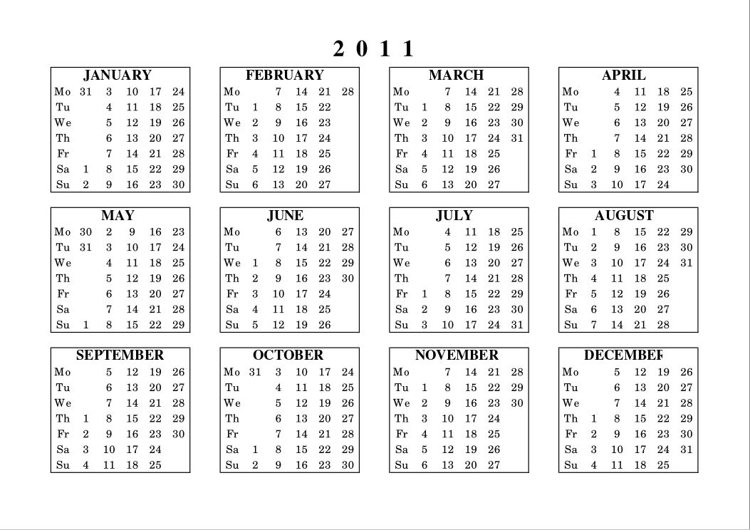 Calendar for 2011 by PomPrint on DeviantArt