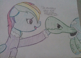 Rainbow Dash and Tank (Colored) by Gh0stParade on DeviantArt