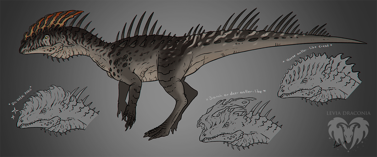 Dilophosaurus Mutation + FREE Base Download by LeviaDraconia on DeviantArt