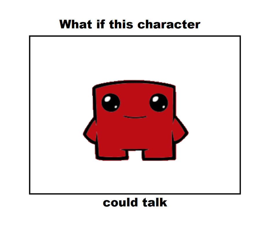 What if Meat boy could talk by MeatInk360 on DeviantArt