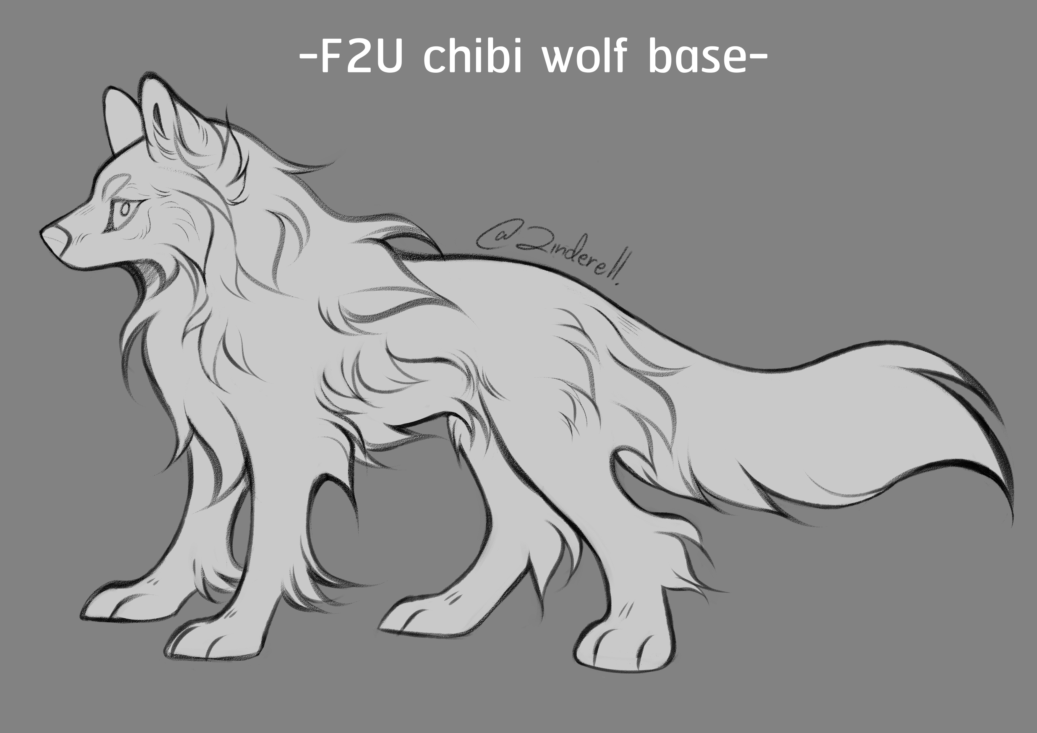 [F2U] Chibi Wolf Base by Zinderell on DeviantArt