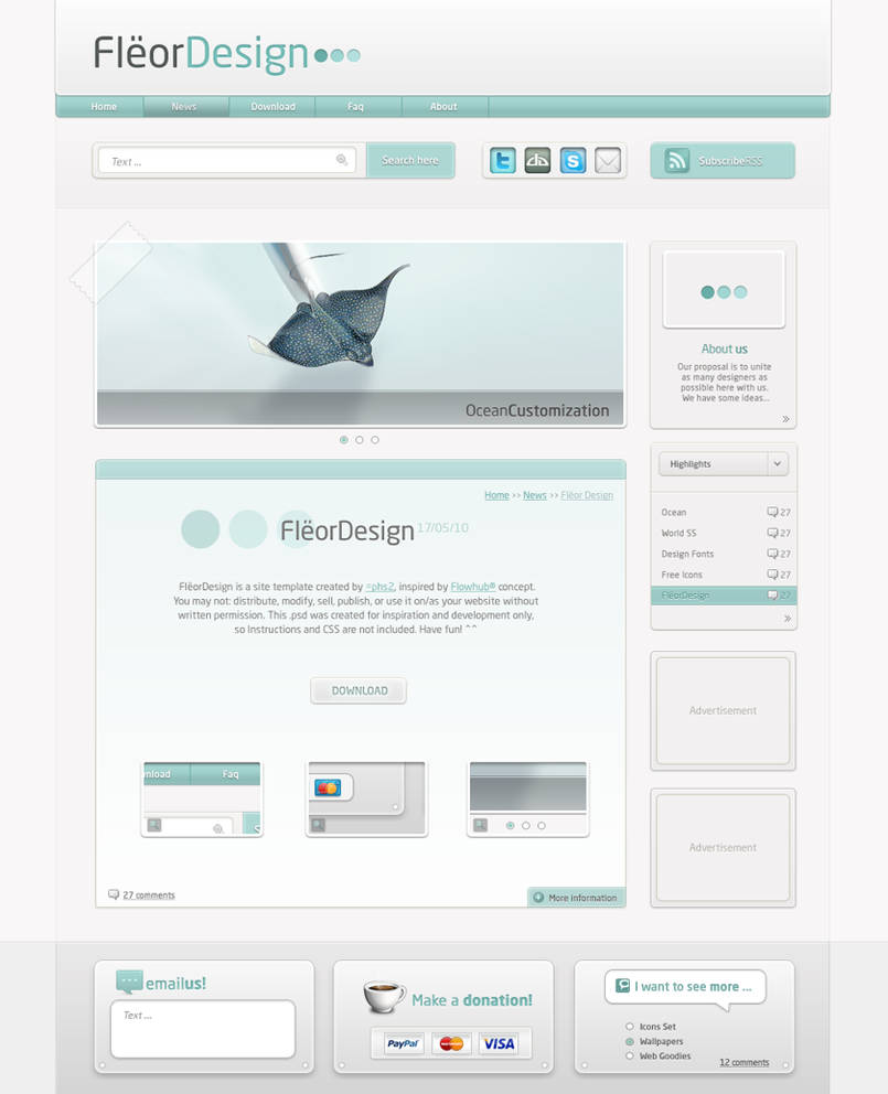 Fleor Design Template by phs2 on DeviantArt