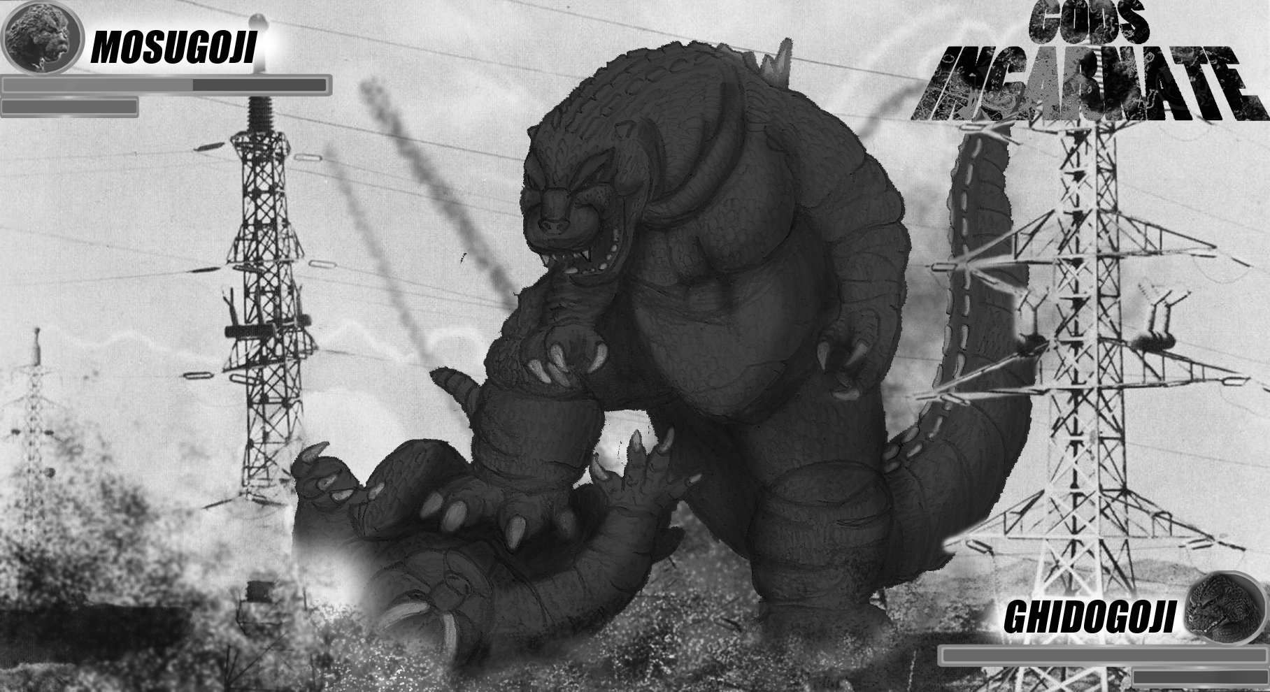 Gods Incarnate: Mosugoji vs Ghidogoji by kingrexy on DeviantArt