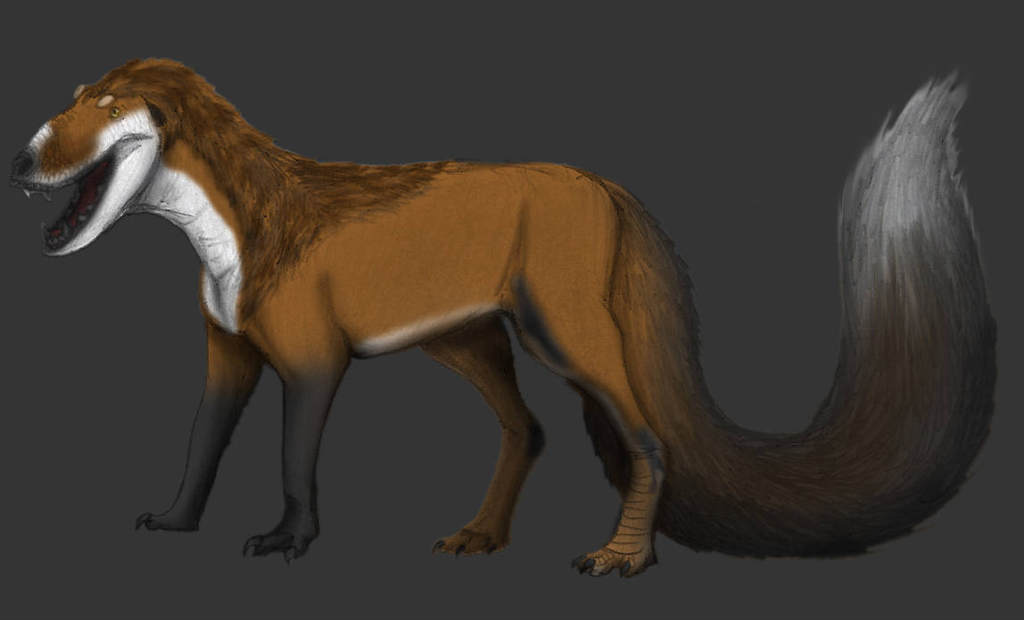 Fox but it's a Tyrannosaur Vulpertyrannus by kingrexy on DeviantArt