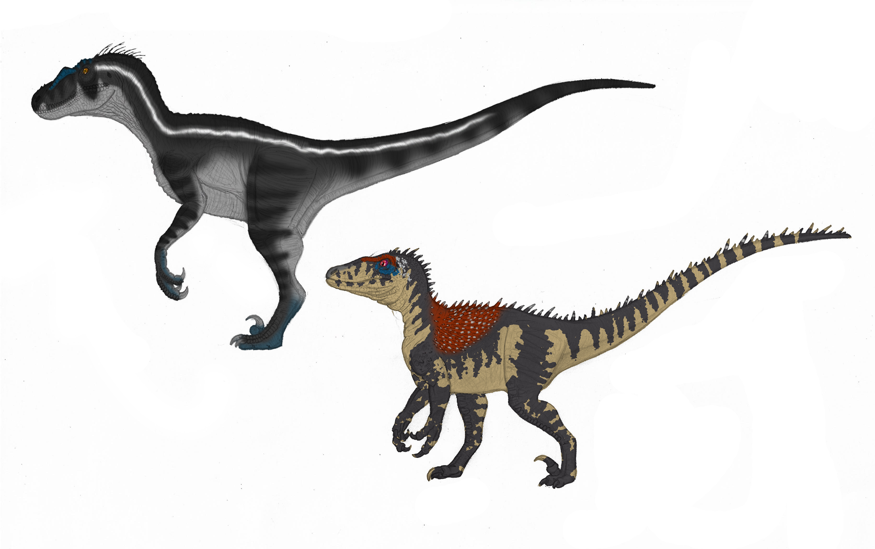 Raptor designs color swapped by kingrexy on DeviantArt