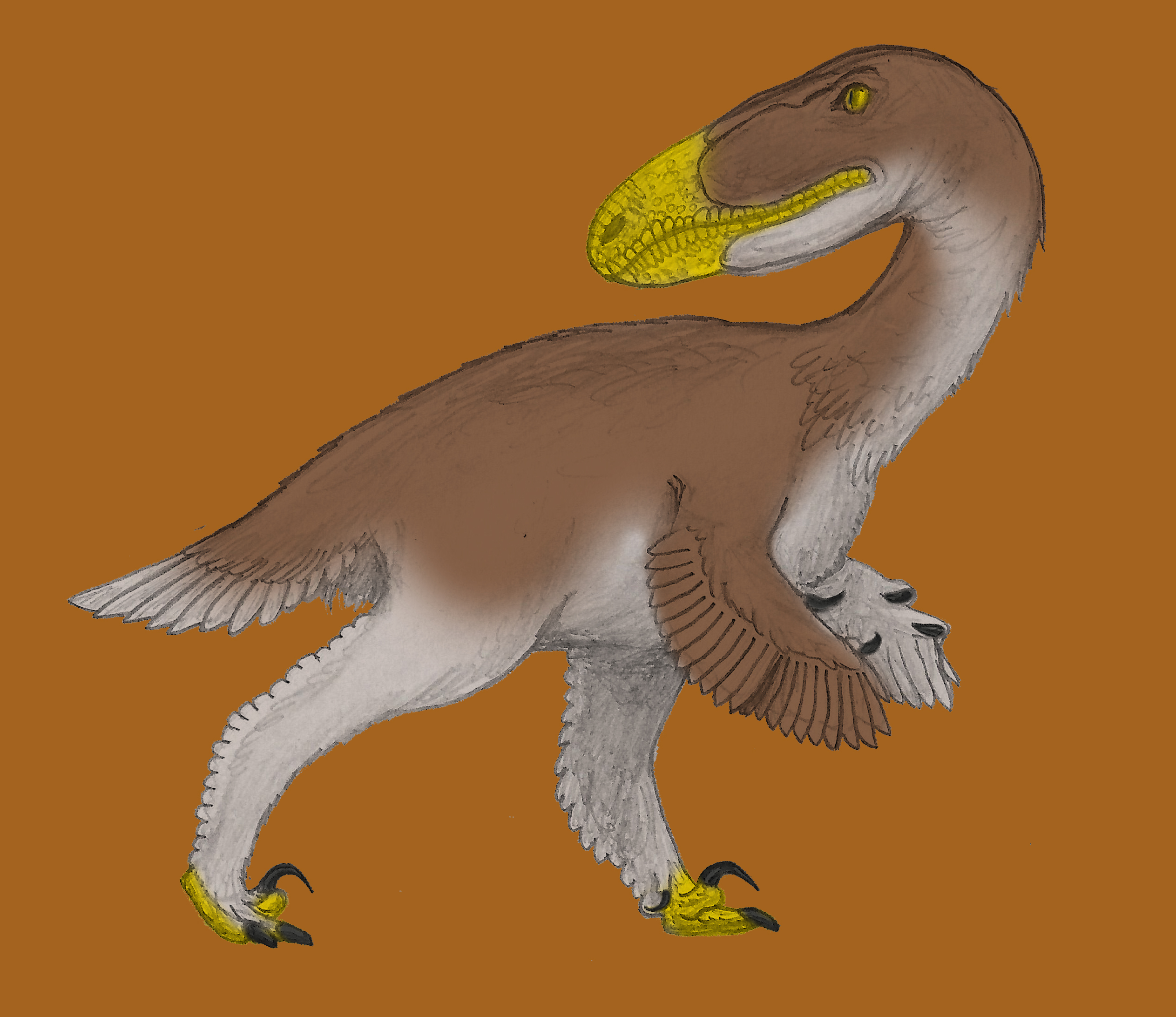 If Kelenken was a dromaeosaur by kingrexy on DeviantArt