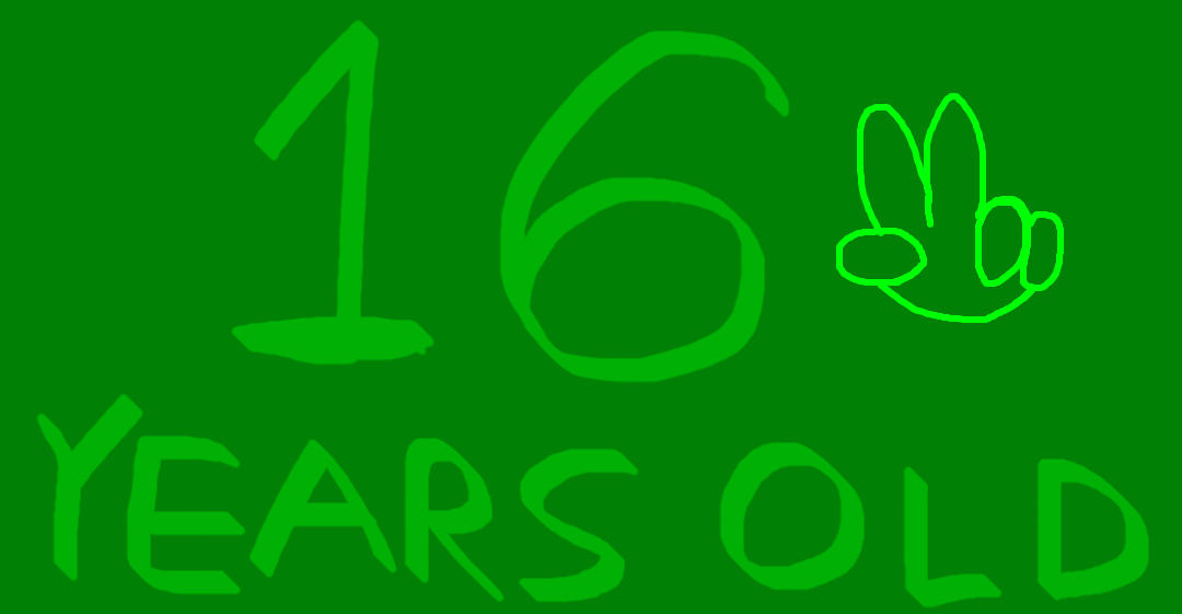 I've officially 16 years old! by MegaToon1234 on DeviantArt
