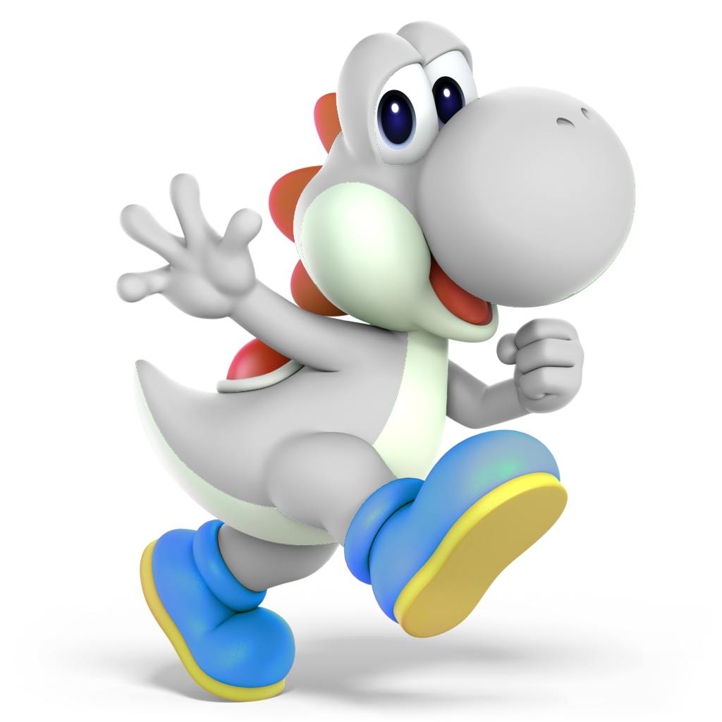 SSBU: White Yoshi by MegaToon1234 on DeviantArt