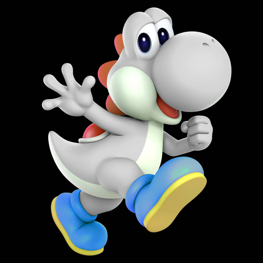 SSBU: White Yoshi by MegaToon1234 on DeviantArt