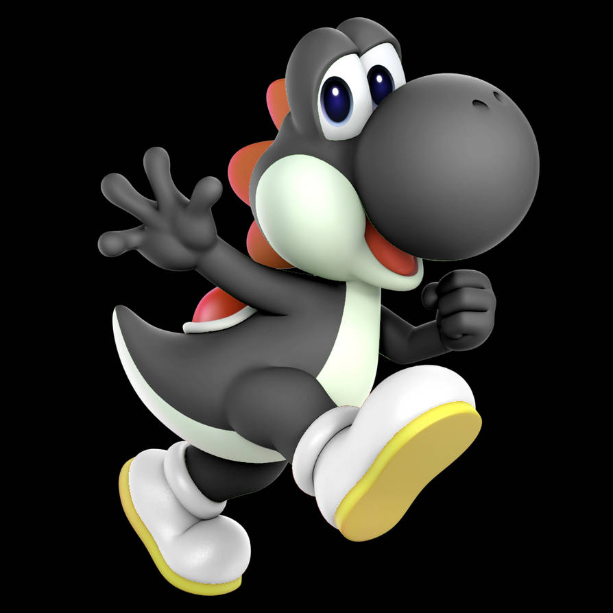 SSBU: Black Yoshi by MegaToon1234 on DeviantArt