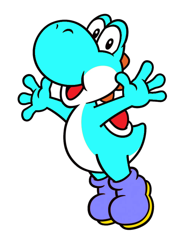 Super Mario: Ice Yoshi 2D by MegaToon1234 on DeviantArt