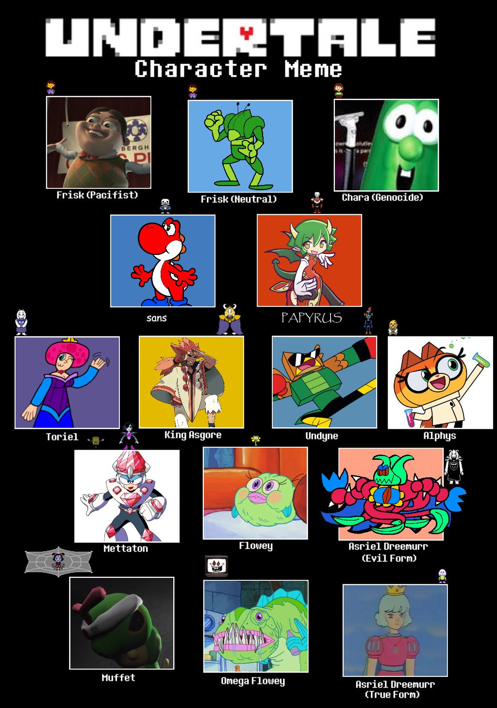 Mixed UnderTale: Main Characters by MegaToon1234 on DeviantArt