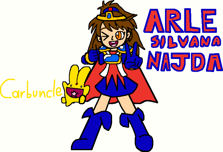 Puyo Puyo MT1234laM: Arle Nadja and Carbuncle by MegaToon1234 on DeviantArt