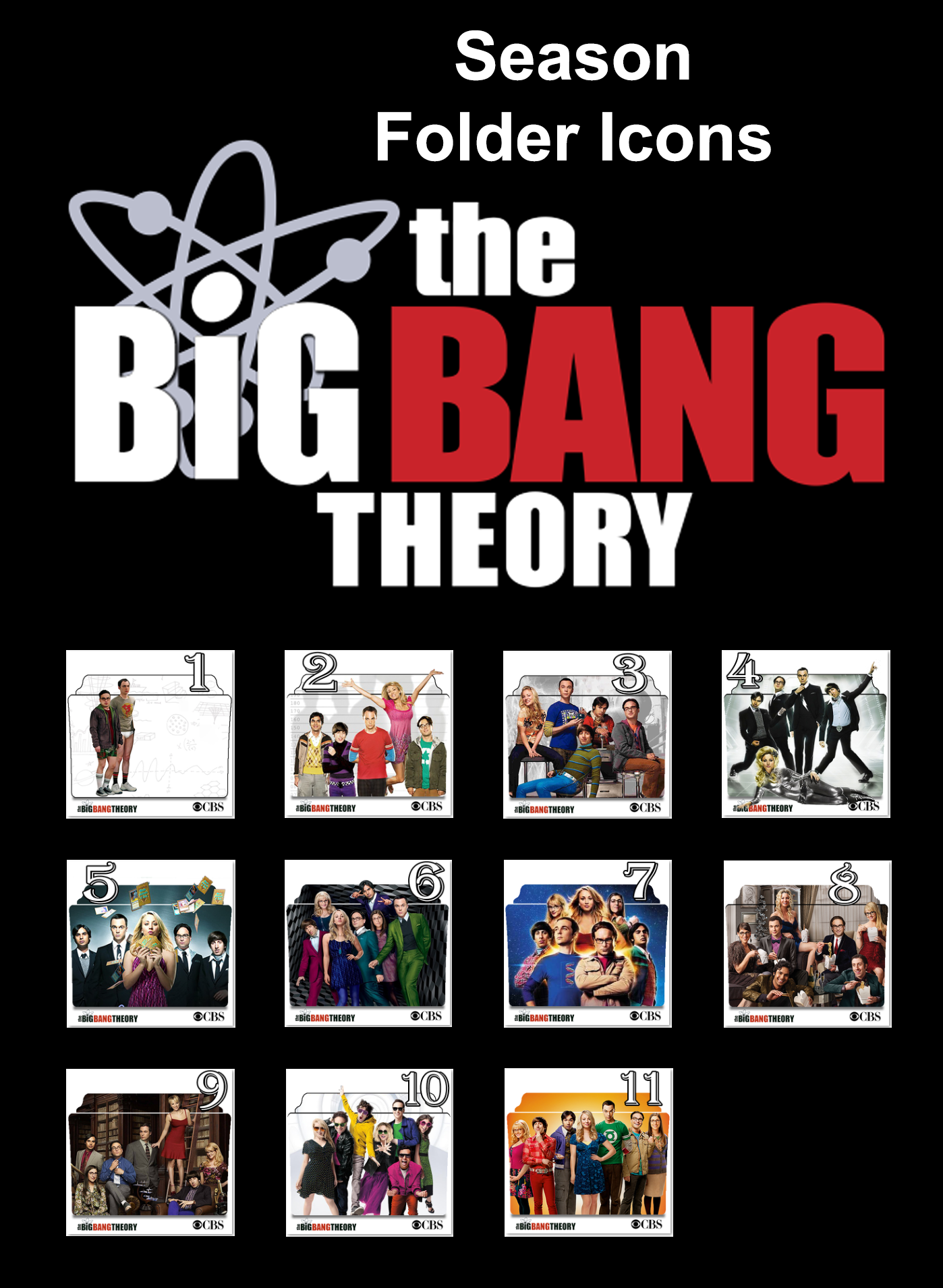 The Big Bang Theory season folder icons by Vamps1 on DeviantArt
