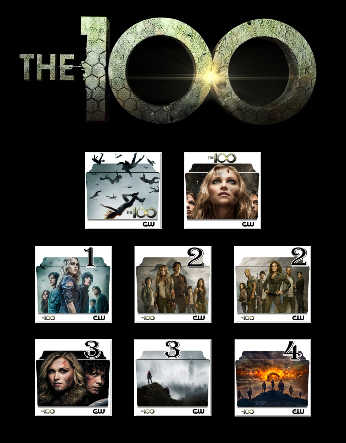 The 100 series and season folder icons by Vamps1 on DeviantArt