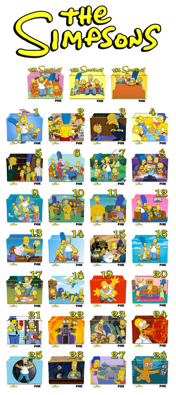 The Simpsons series and season folder icons by Vamps1 on DeviantArt