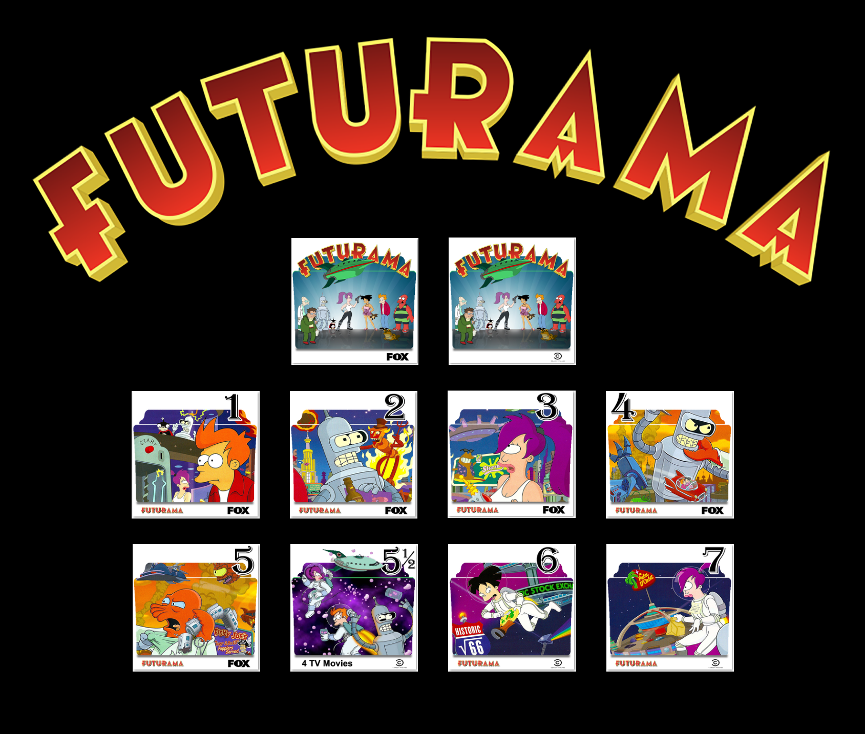 Futurama series and season folder icons by Vamps1 on DeviantArt