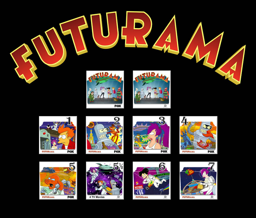 Futurama series and season folder icons by Vamps1 on DeviantArt
