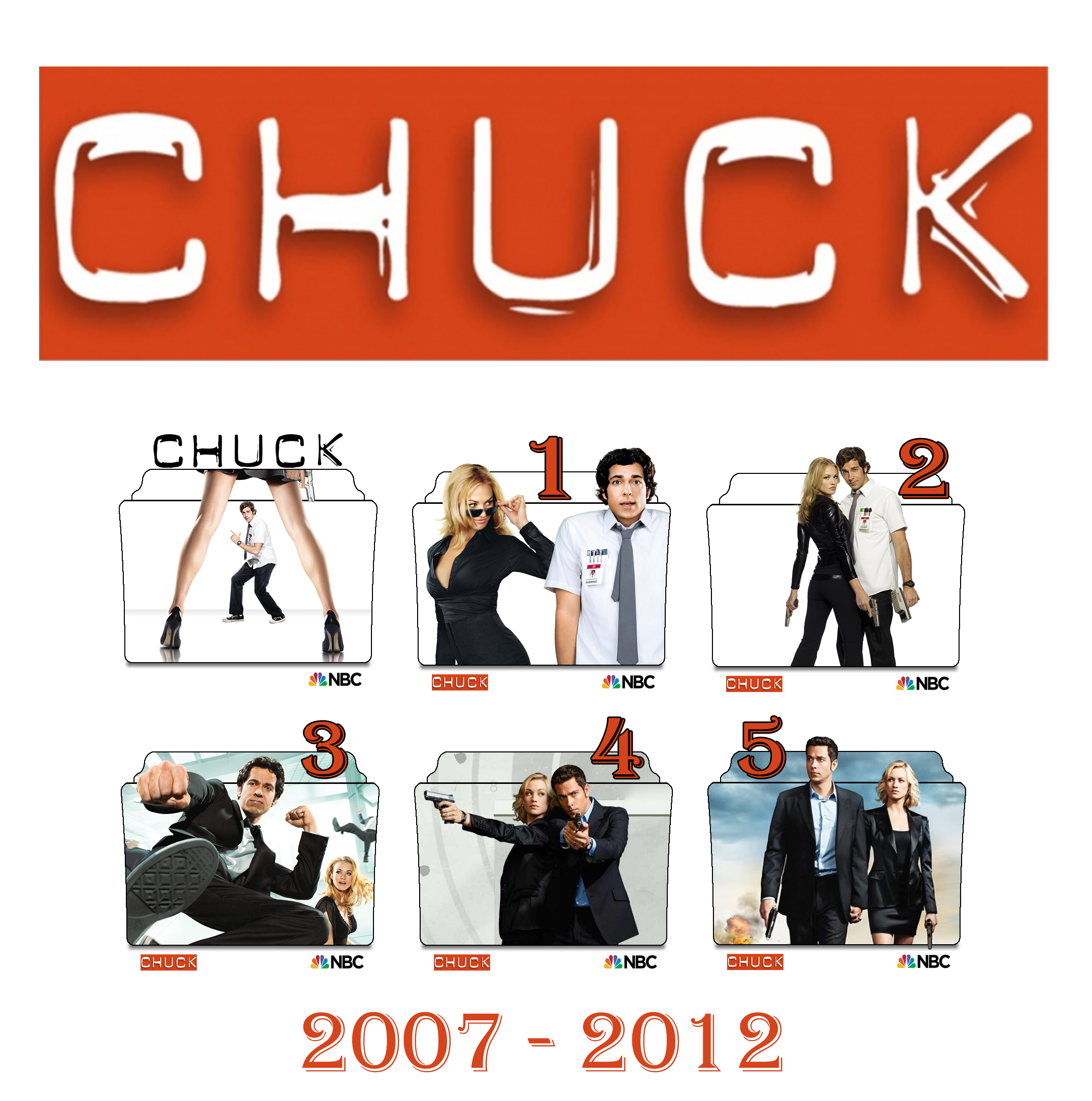 Chuck series and season folder icons by Vamps1 on DeviantArt
