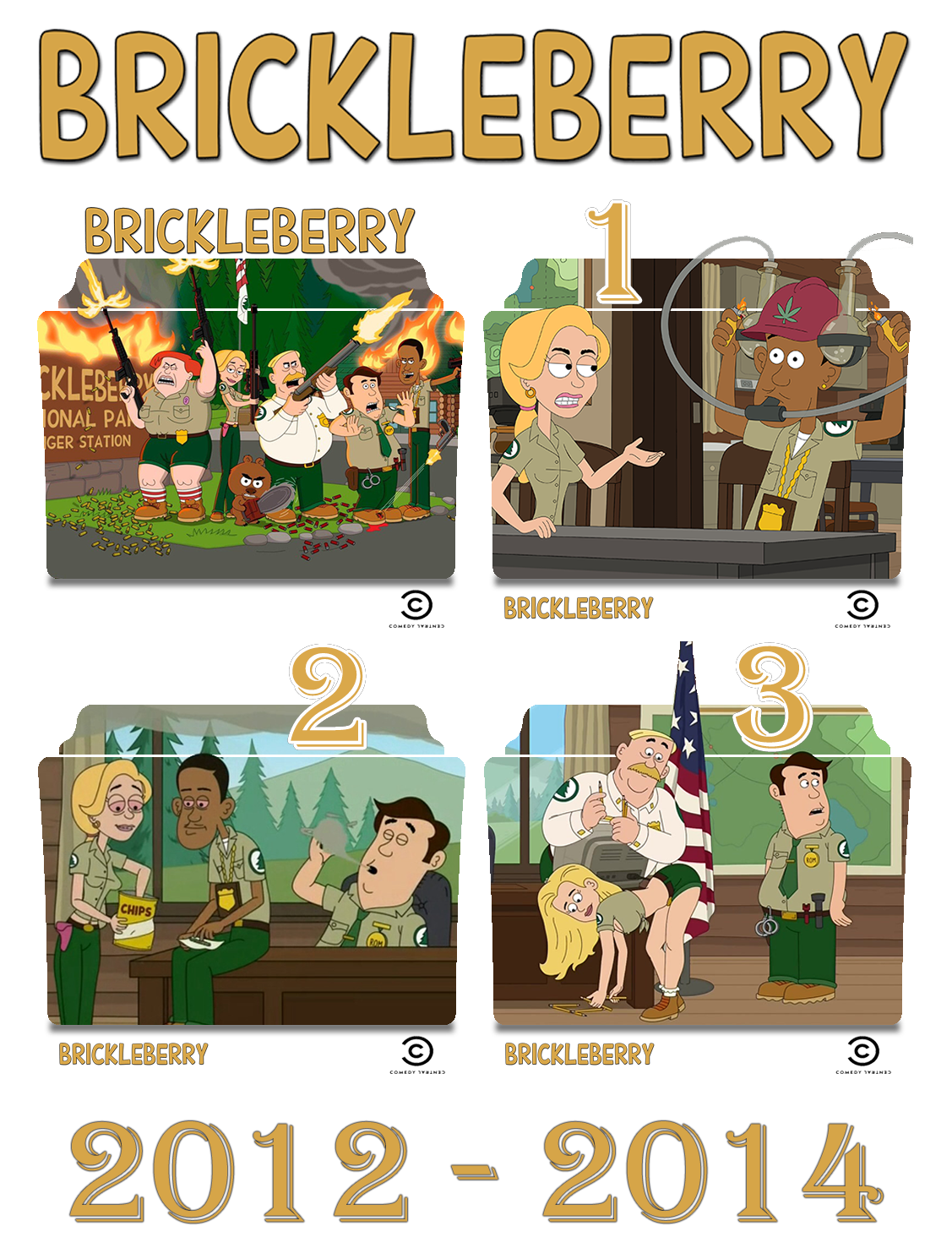 Brickleberry series and season folder icons by Vamps1 on DeviantArt
