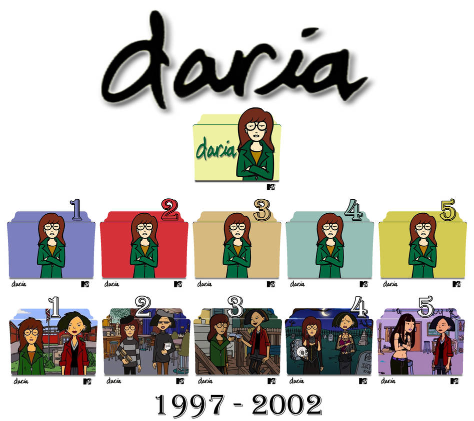 Daria series and season folder icons by Vamps1 on DeviantArt