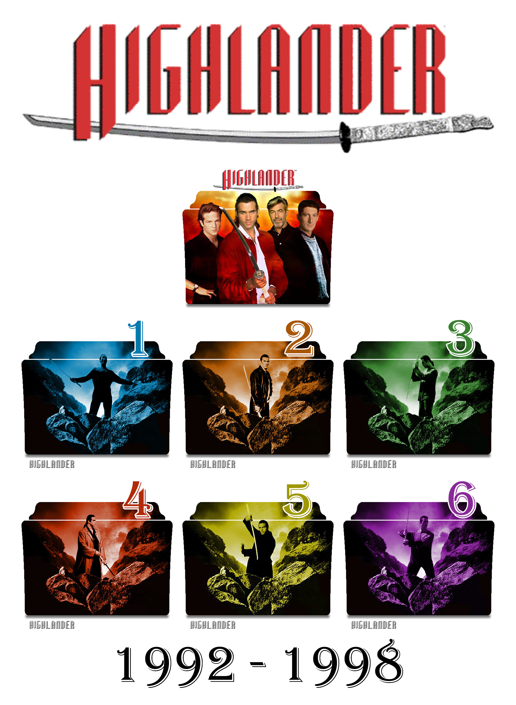 Highlander series and season folder icons by Vamps1 on DeviantArt
