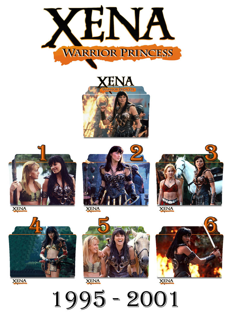 Xena Warrior Princess series and season folder ico by Vamps1 on DeviantArt