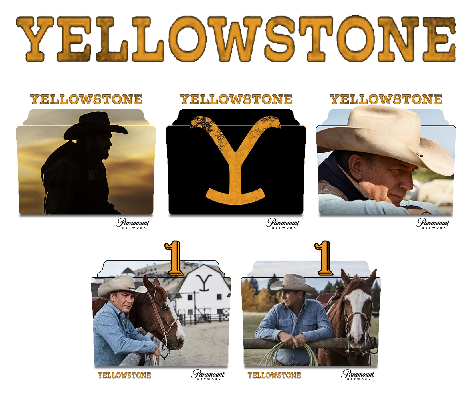 Yellowstone series and season folder icons by Vamps1 on DeviantArt