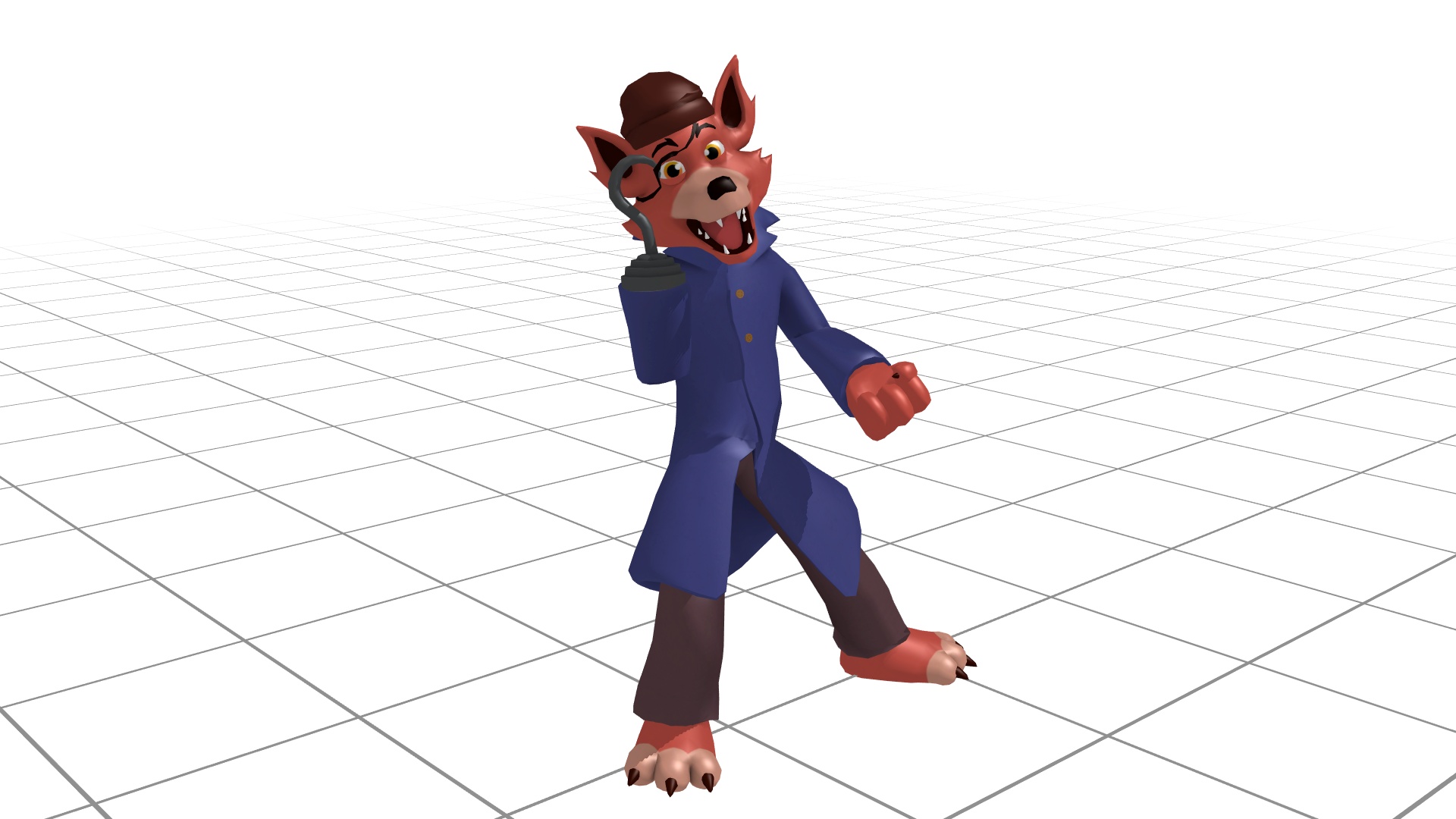 MMD Foxy Statue Model Download by GOLDENTAILSDOLL3 on DeviantArt