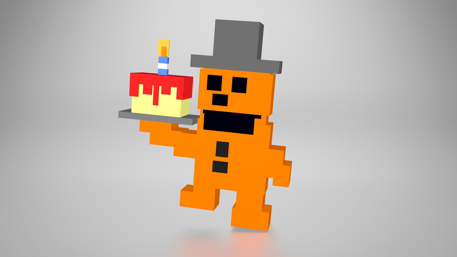[C4D Download] FNaF2-8Bit Give Cake Freddy by PKGames01 on DeviantArt