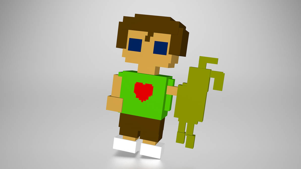 [C4D Download] FNaF4-8Bit Kid with Plushtrap by PKGames01 on DeviantArt
