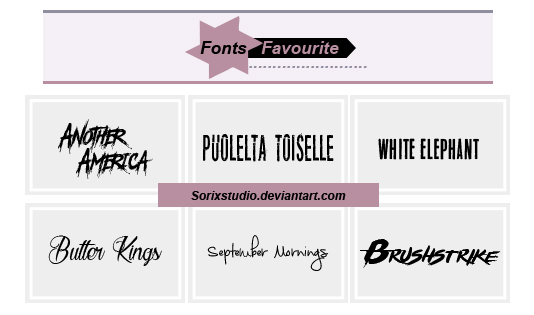 Fonts favourites #002 by SorixStudio on DeviantArt