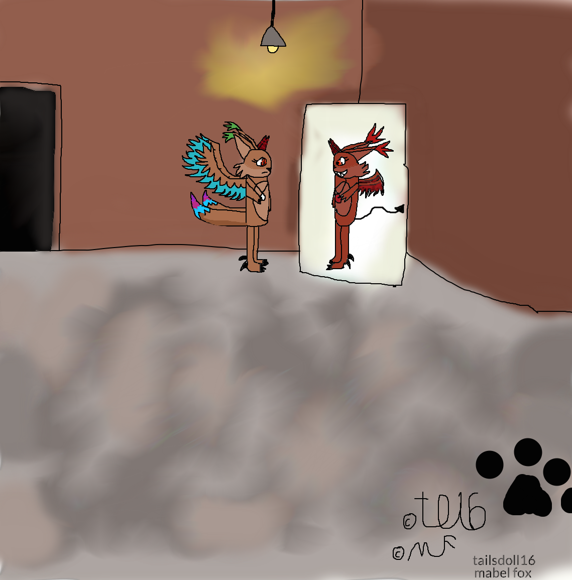 mabel fox looking in a mirror by tailsdoll16 on DeviantArt