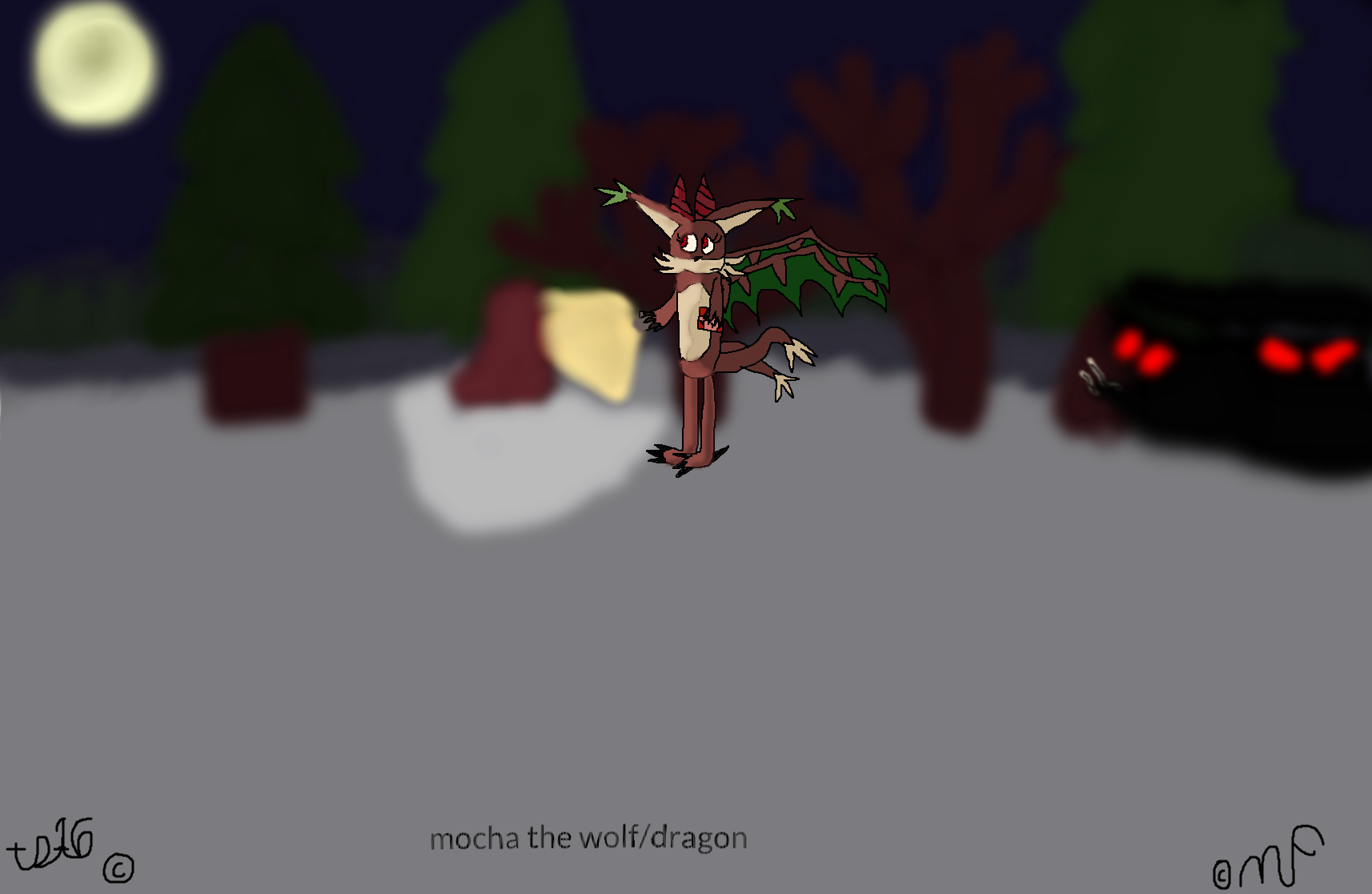 mocha the wolf/dragon by tailsdoll16 on DeviantArt