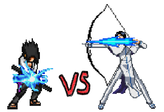 Sasuke VS Uryu by imakespritesfight on DeviantArt