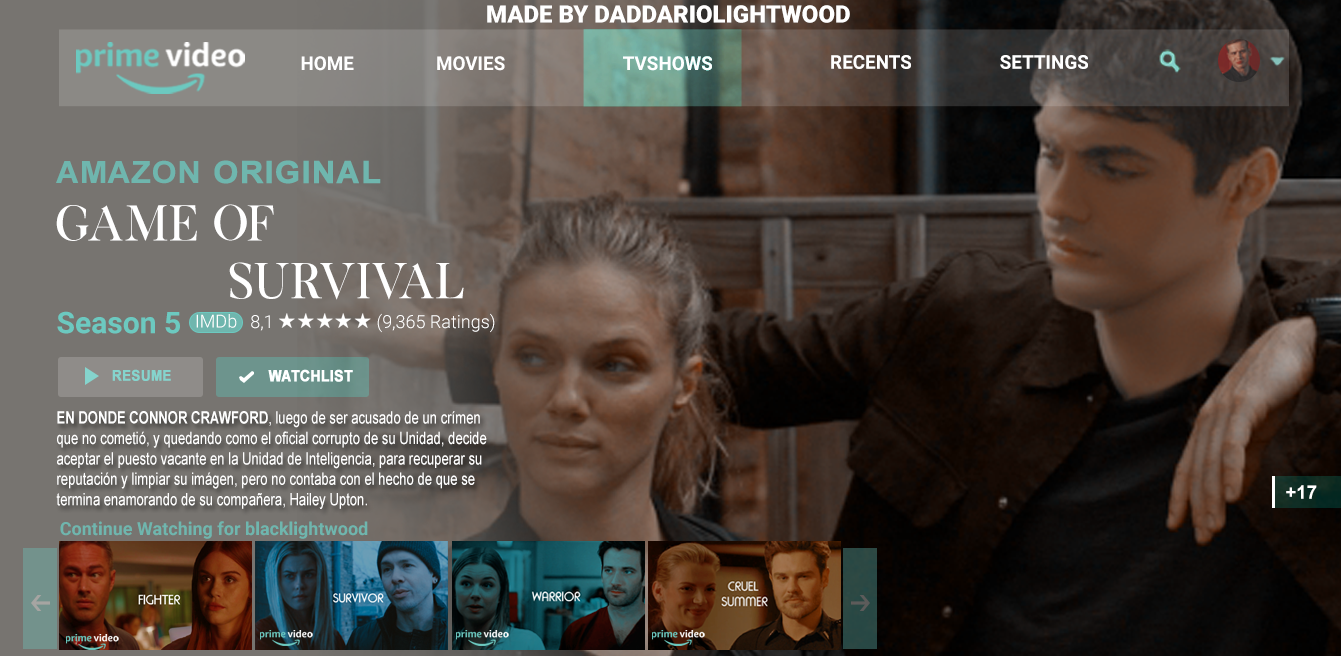 Template Amazon Prime Video by daddariolightwood on DeviantArt