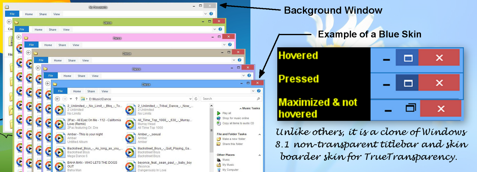 Windows 8.1 Skins (5 colors) for TrueTransparency by xulfikar on DeviantArt