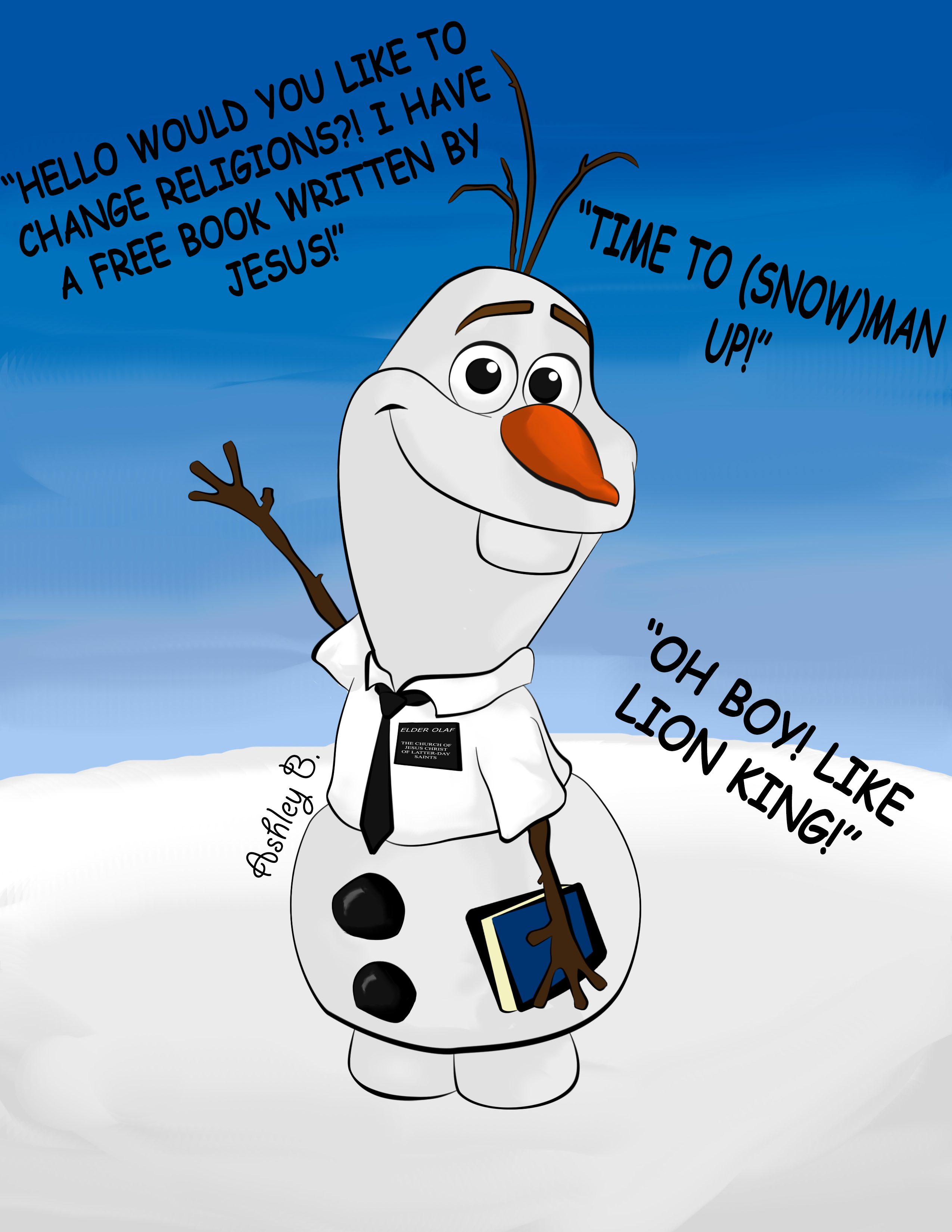 Mormon Olaf by OutOfTheAshes95 on DeviantArt