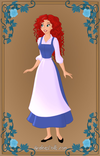 Merida as Belle by Javelaud on DeviantArt