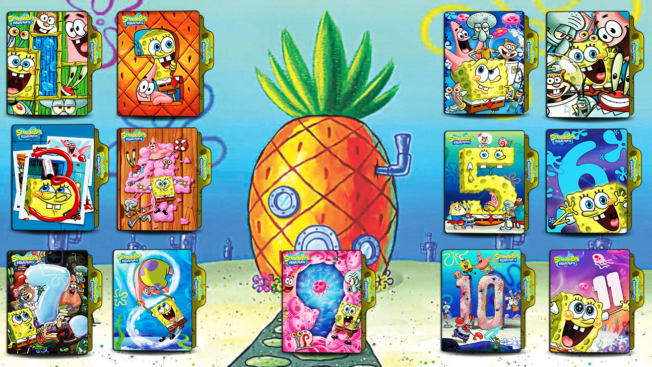SpongeBob SquarePants folder icon pack by xlyarchive on DeviantArt