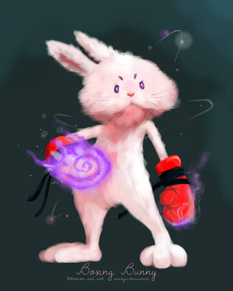 Boxing Bunny by Demon-Cat-Art on DeviantArt