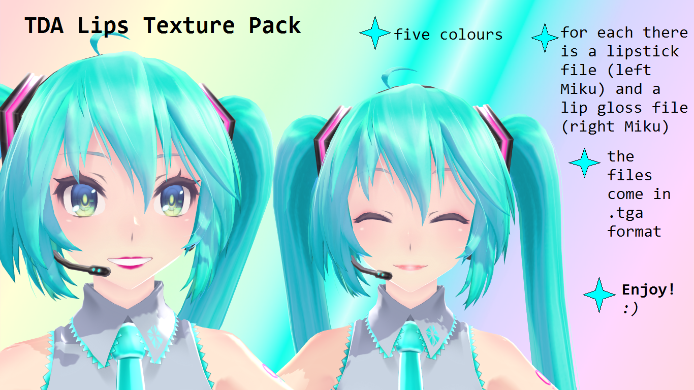 Tda Lips Texture Pack by Sailor-Crystal-Moon on DeviantArt