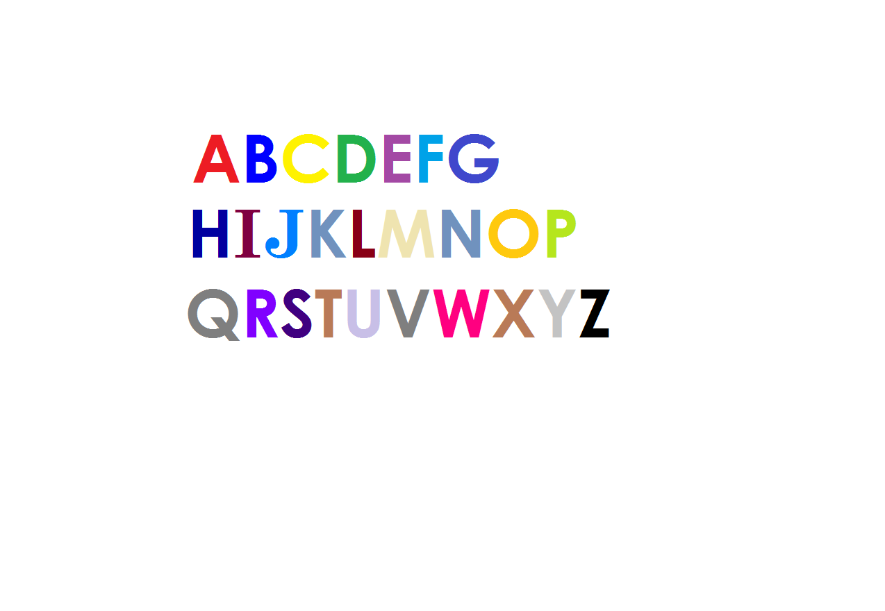 An alphabet I made back in 2014 by KCF2014DoesDA on DeviantArt