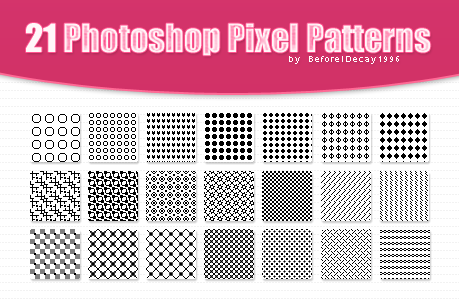 21 pixel patterns by BeforeIDecay1996 on DeviantArt