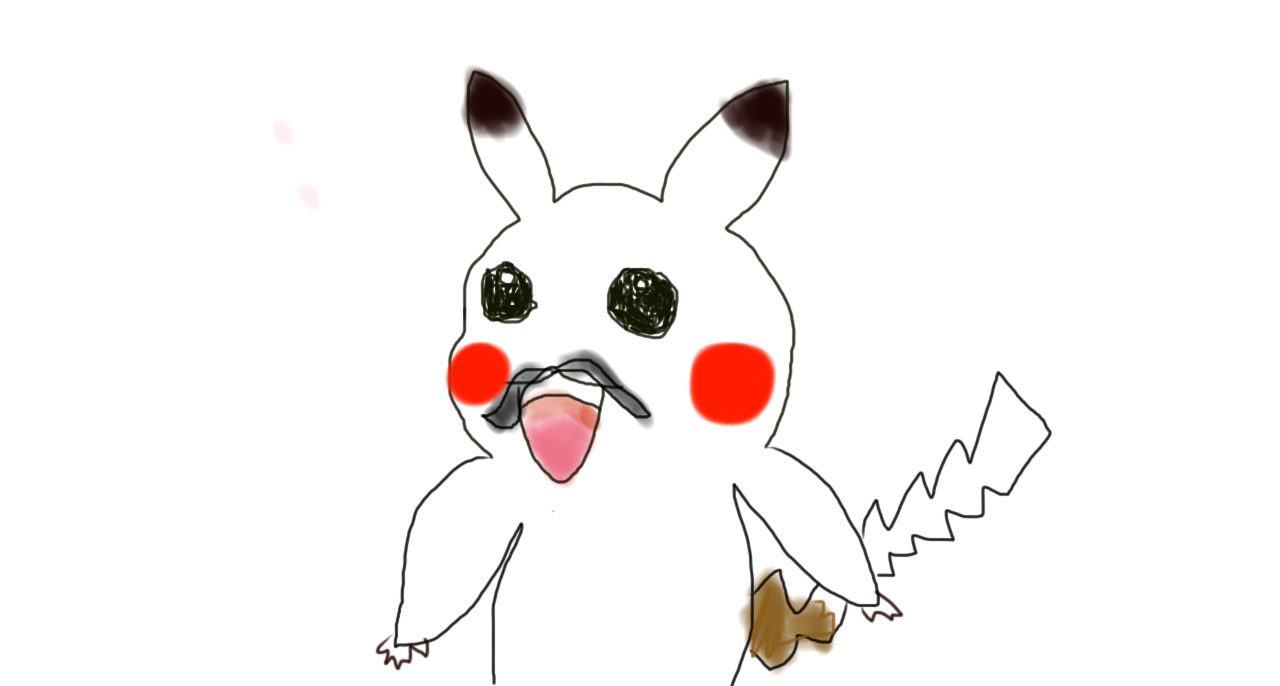 Pikachu With A Moustache by mayalovesartx on DeviantArt