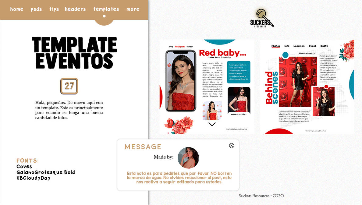 Template 27: Eventos by SuckRes0urces on DeviantArt