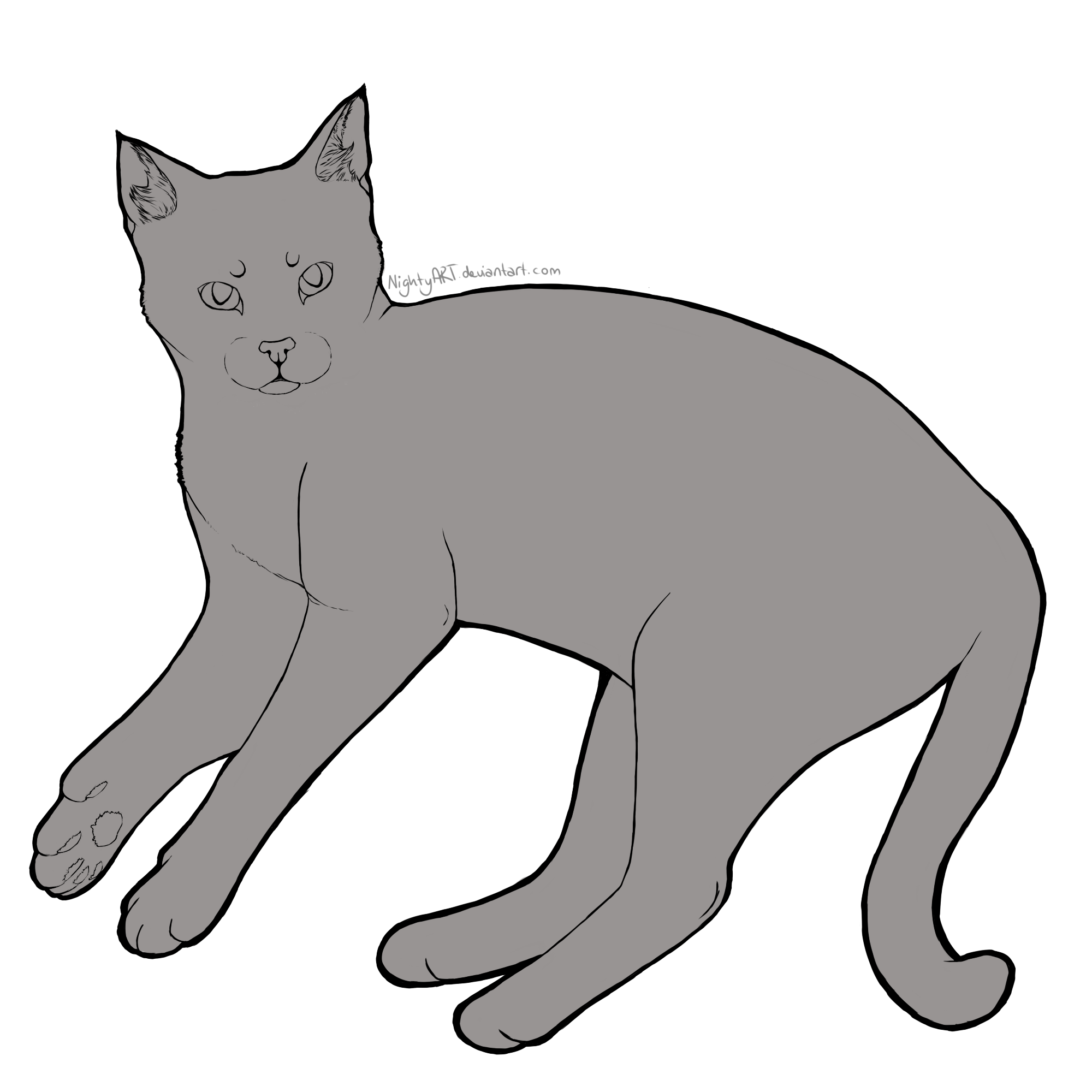 F2U Cat Lineart by NightyART on DeviantArt